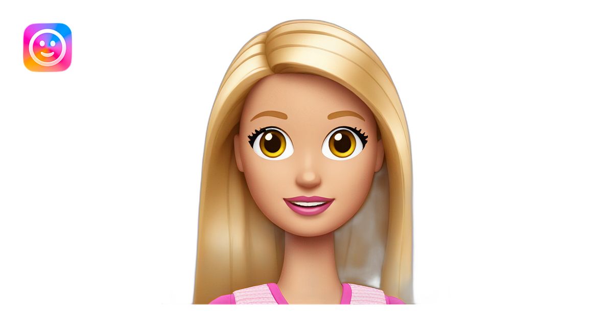 barbie with data visualization emoji | AI Emoji Generator