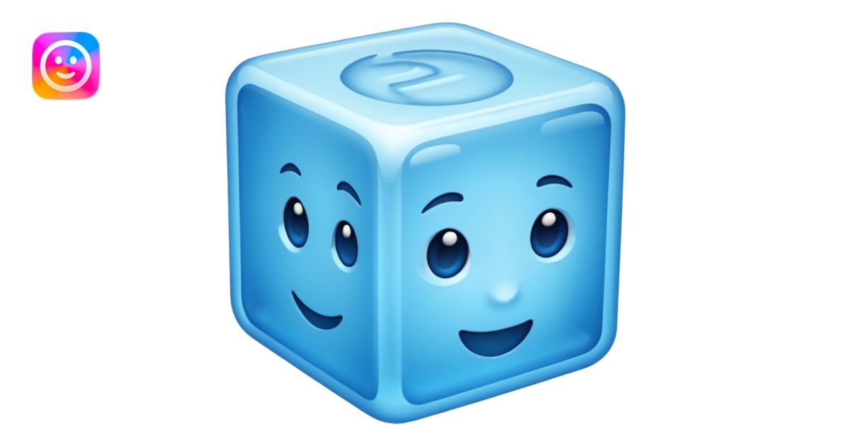 Cubo de gelo em cores #3E8EDE, #2A5A8A emoji | AI Emoji Generator