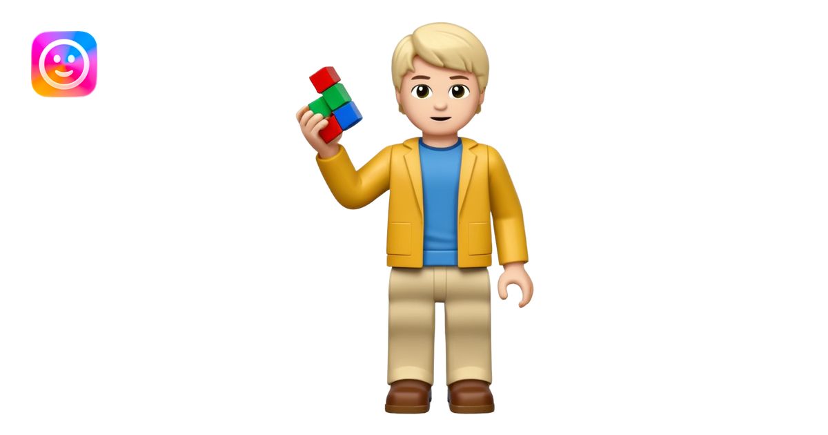boys playing with legos full body emoji | AI Emoji Generator