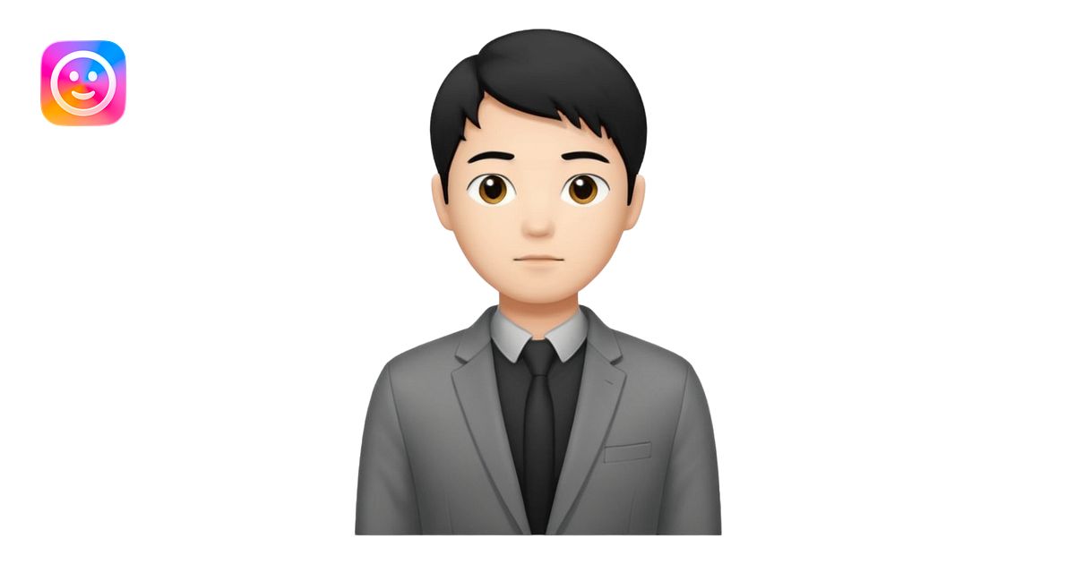 asian young man with black hair middle part haircut in grey blazer and ...