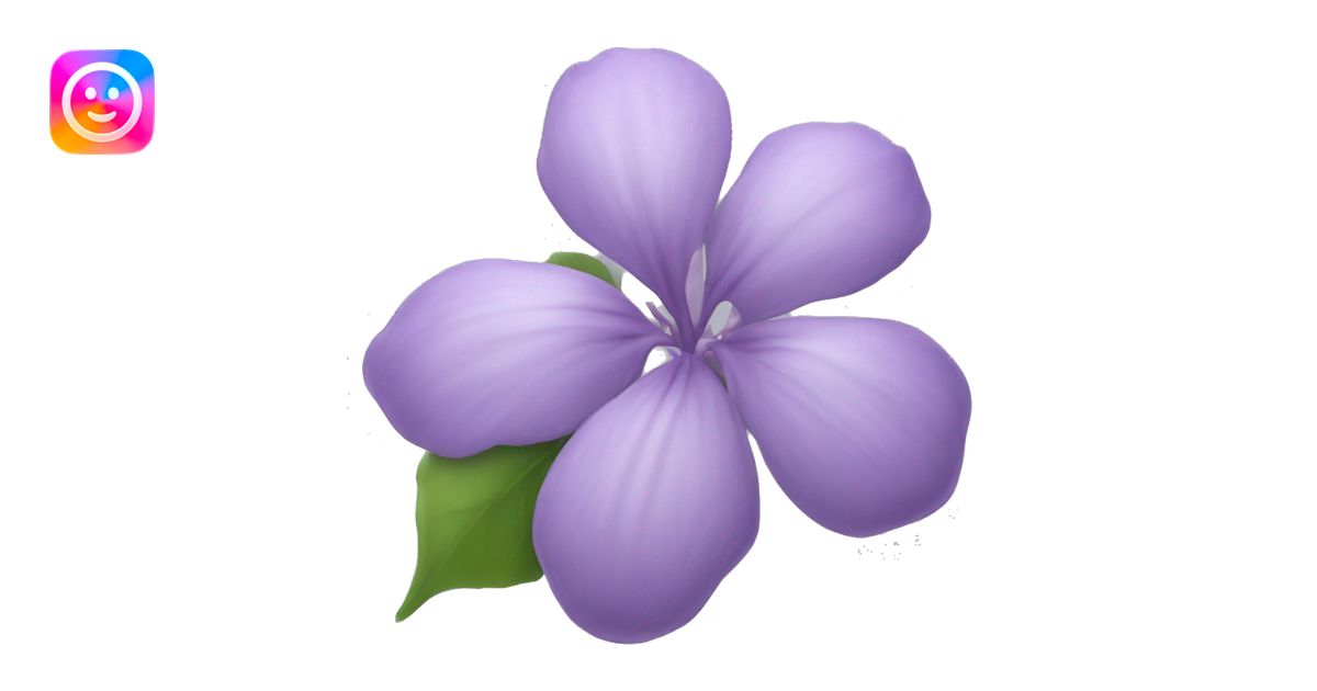 Realistic singular lilac flower emoji | AI Emoji Generator