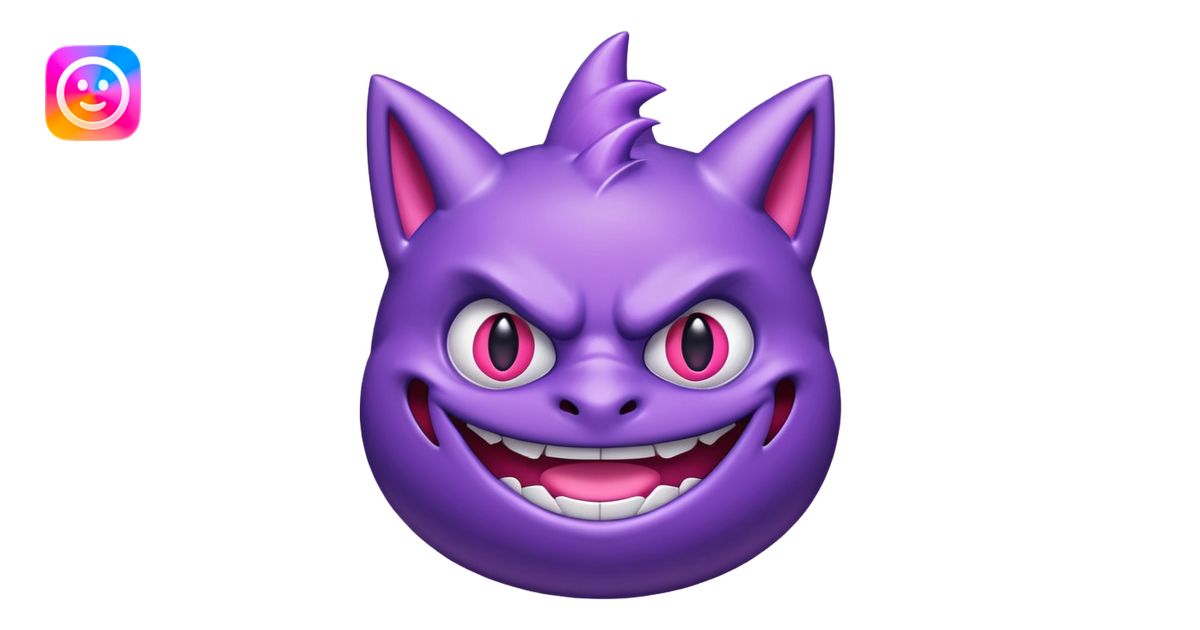 glitter purple and pink gengar emoji | AI Emoji Generator