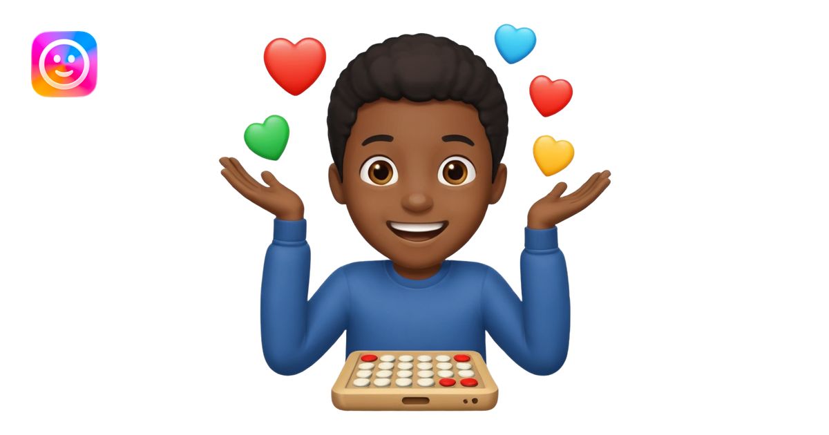 Black Boy playing a game emoji | AI Emoji Generator