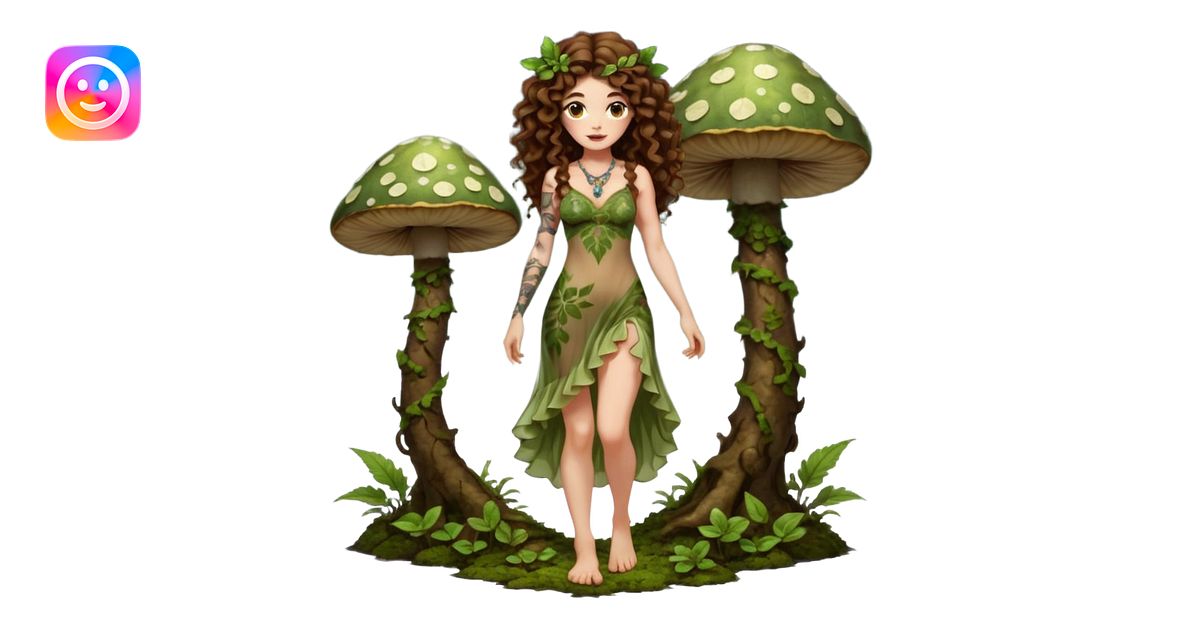 full body view of a woman with long curly brown hair, brown eyes, white ...