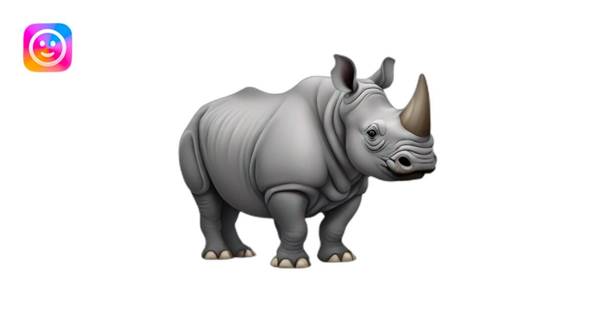 Rhino tatoo emoji | AI Emoji Generator