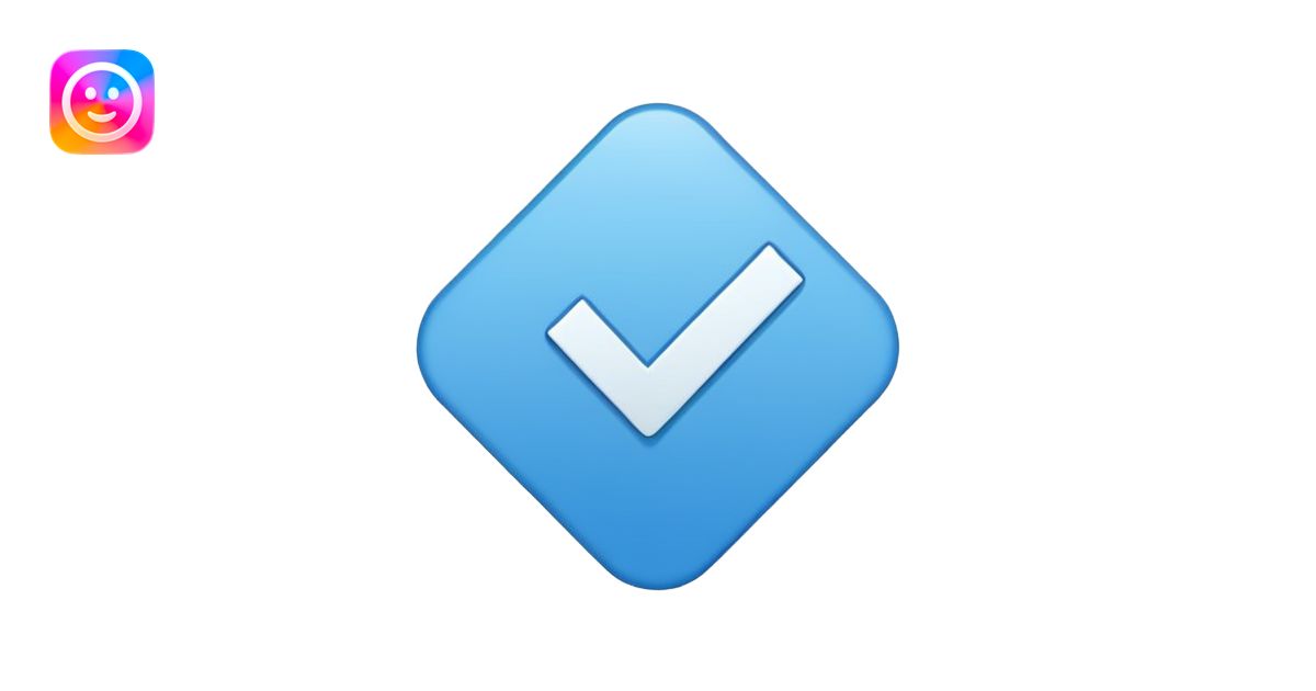 The blue check mark and the check mark itself should be in the middle ...