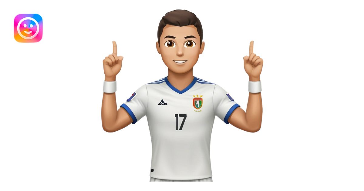 Cristiano Ronaldo celebrating a goal emoji | AI Emoji Generator