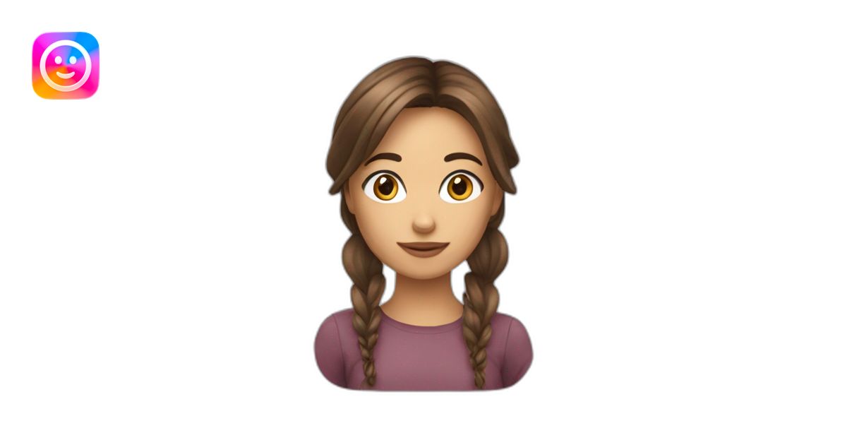 Fille qui s'appelle célia cheveux bruns yeux marrons emoji | AI Emoji ...
