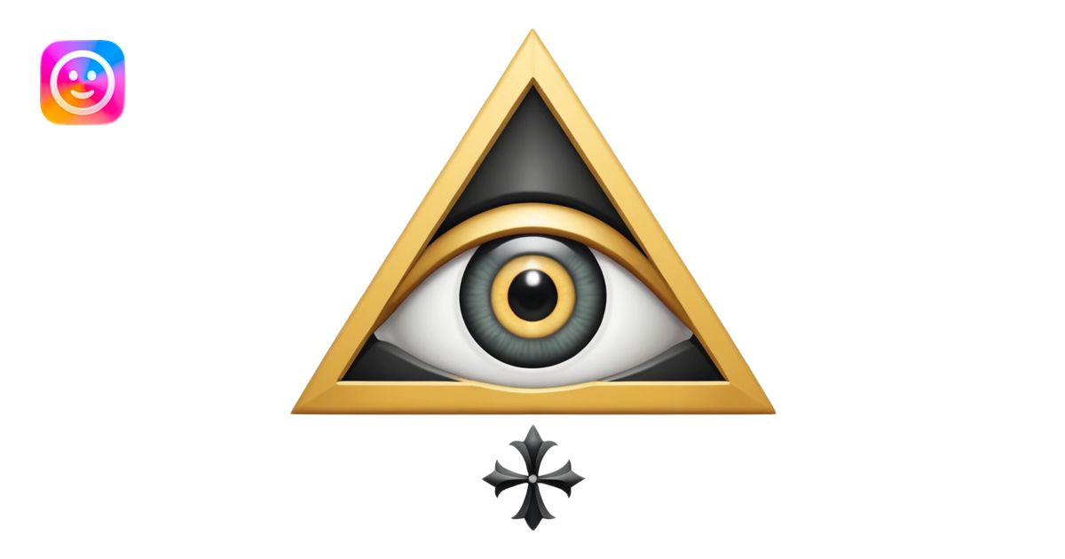 Equilateral triangle with eye in center with hidden Templar cross in ...