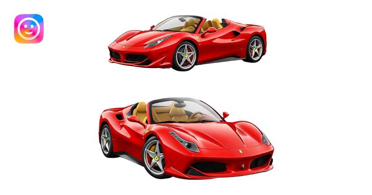 ferrari cartoon emoji | AI Emoji Generator