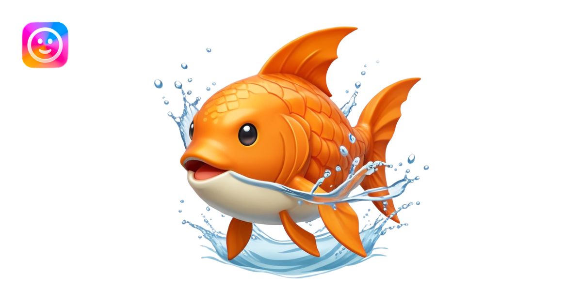 Magikarp Pokémon jumping emoji | AI Emoji Generator