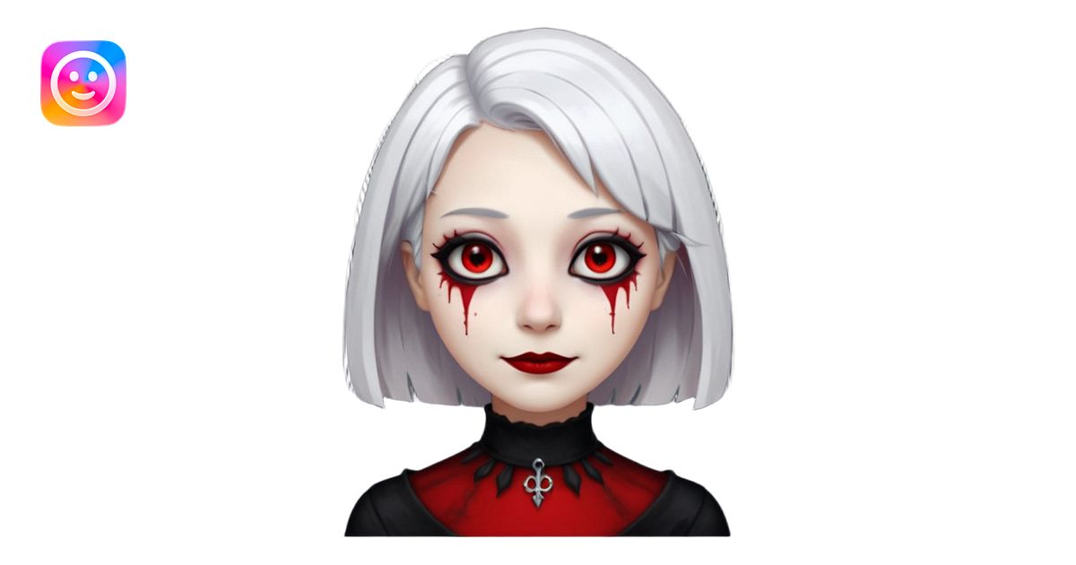 female, unnatural eye color with veiny eyes, sickly skin texture ...