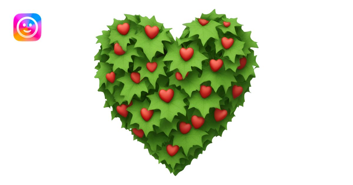 ivy wrapped around red heart emoji | AI Emoji Generator