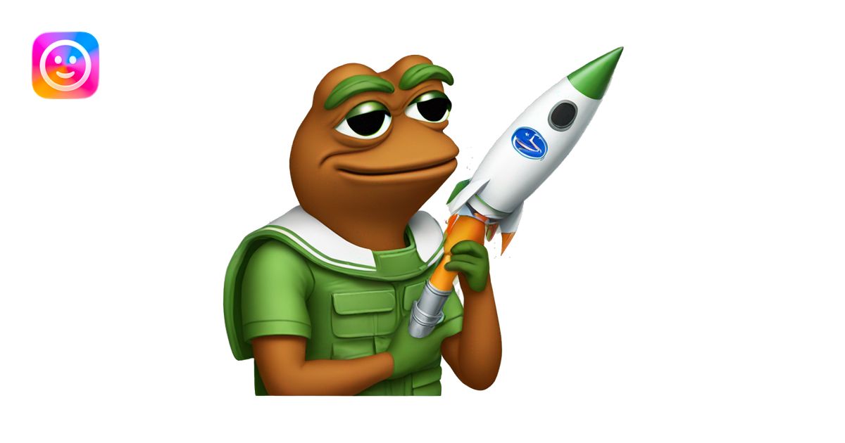pepe with rocket emoji | AI Emoji Generator