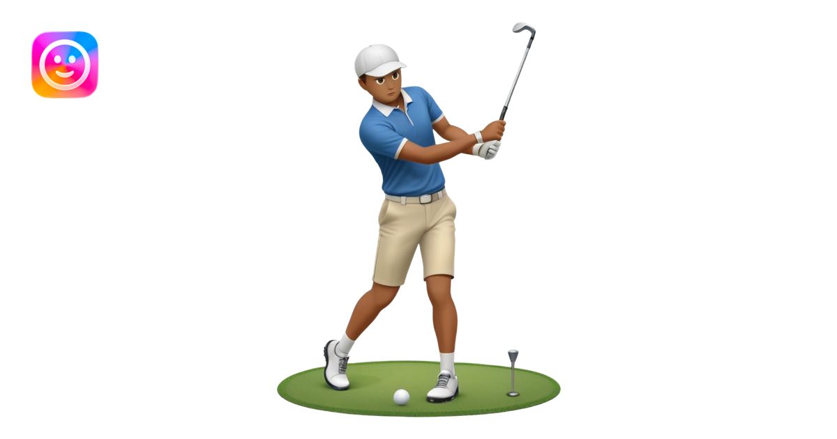 Animation of a golfer hitting a ball emoji | AI Emoji Generator