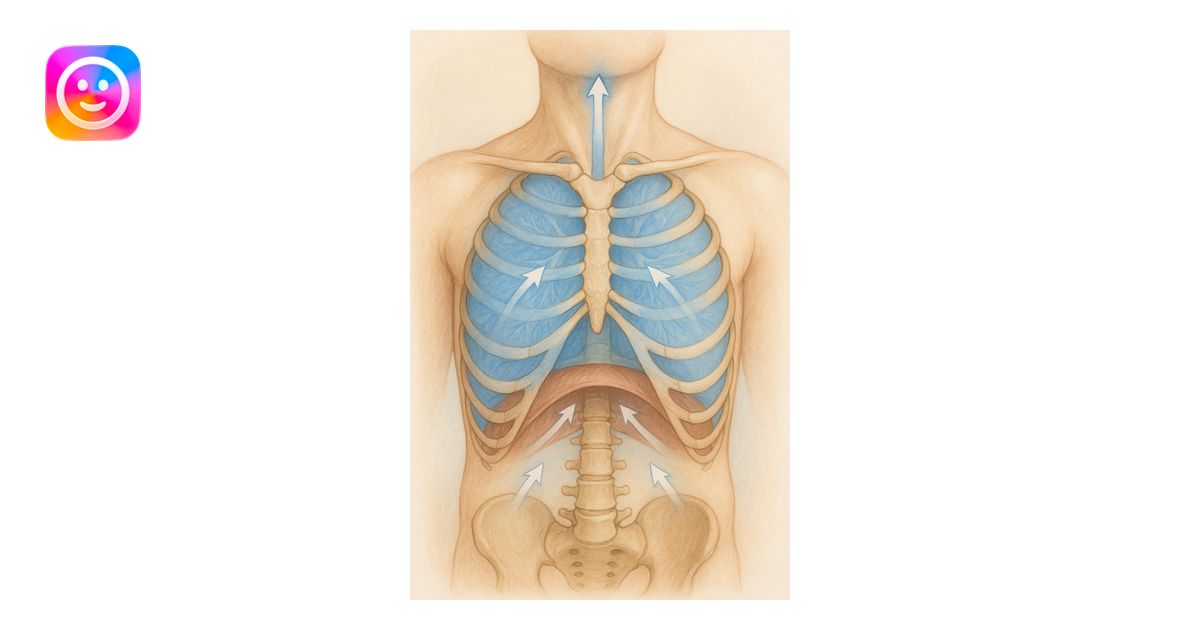A realistic, high-quality anatomical illustration showing a human torso ...
