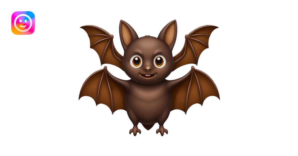 Flying bat emoji | AI Emoji Generator