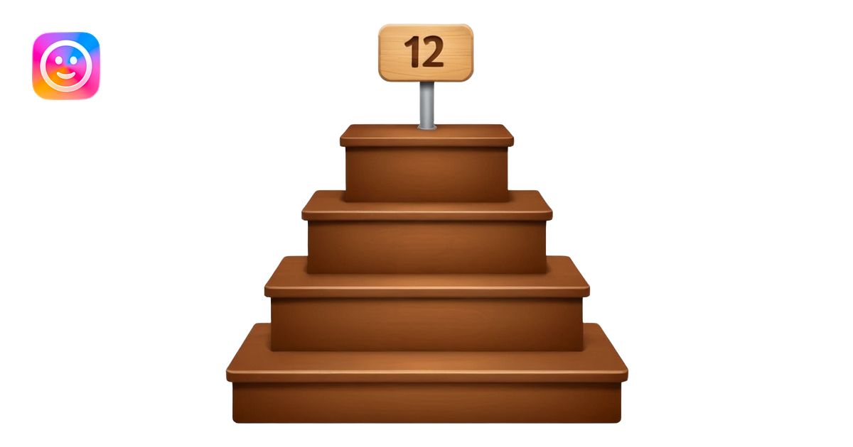 Podium with 1-2-3 steps emoji