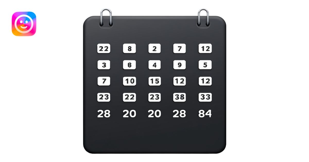 black calendar emoji | AI Emoji Generator