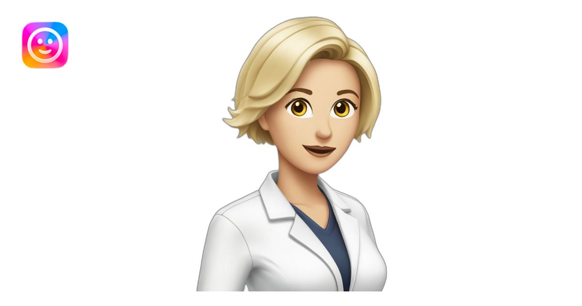 Posh-Radiologist-performing-breast-mammography-to-leni-klum emoji | AI ...