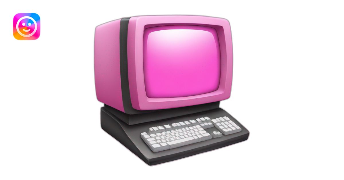 pink computer emoji | AI Emoji Generator