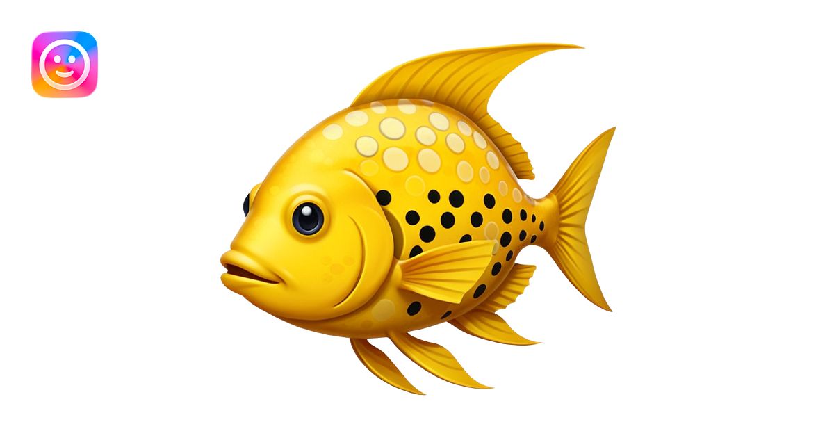 yellow Spotted Fish emoji | AI Emoji Generator