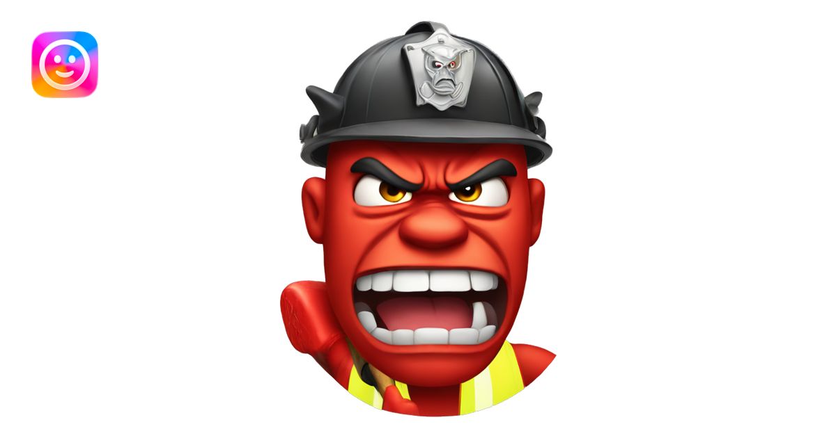 really angry devil firefighter emoji | AI Emoji Generator