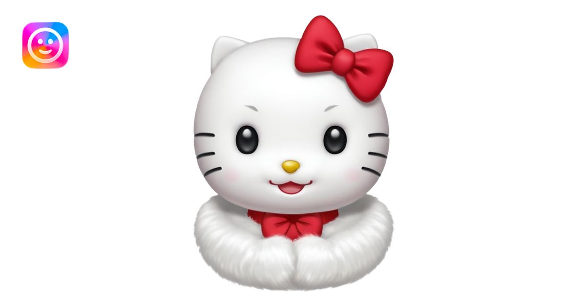 Hello Kitty, classic pose emoji | AI Emoji Generator