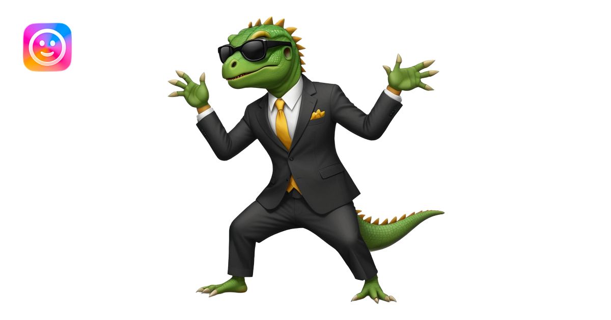 capitalist iguana banker godfather with black sunglasses breakdance no ...