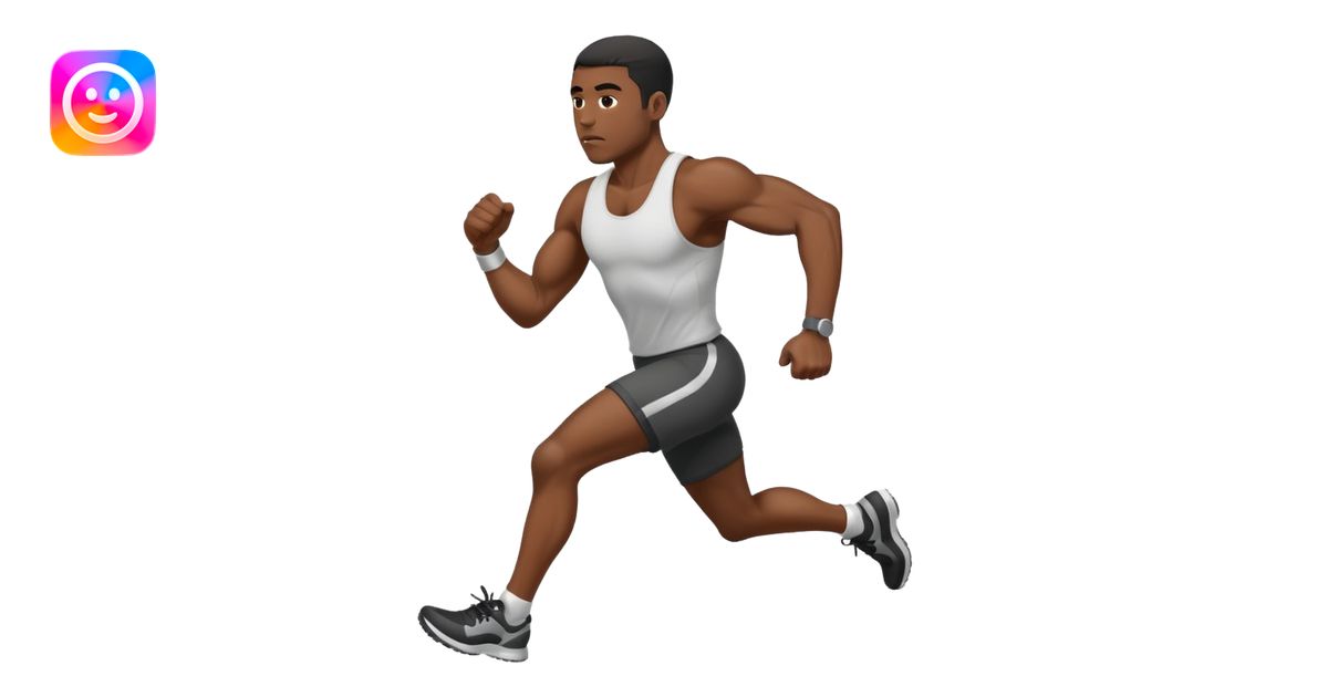 Black guy running emoji | AI Emoji Generator