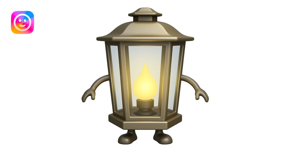 A lantern with legs and arms emoji | AI Emoji Generator