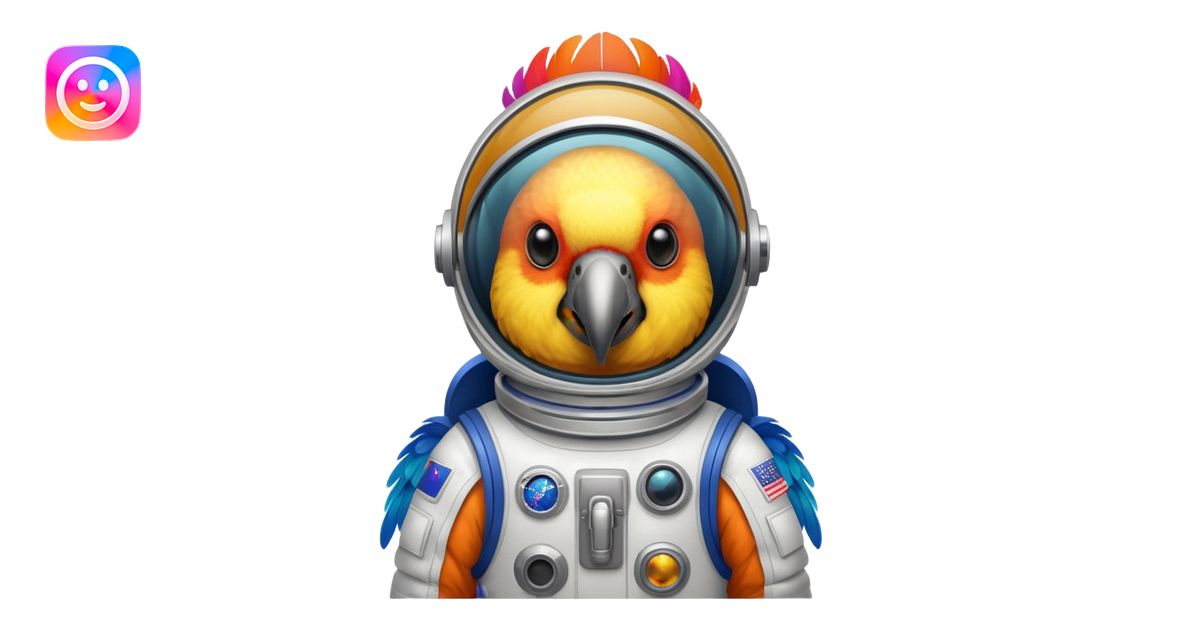 parrot with astronaut suit emoji | AI Emoji Generator