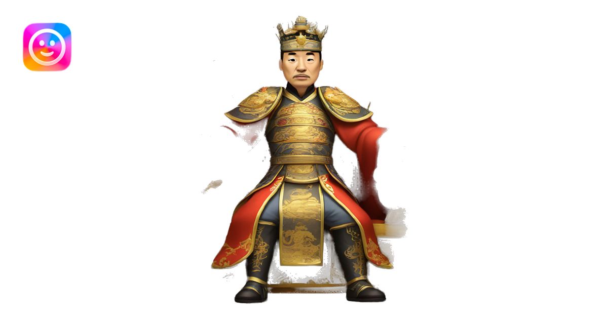 Chinese emperor on a throne emoji | AI Emoji Generator