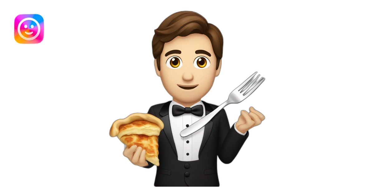 brown haired Man eating bosnian meal called Burek with fork and knife ...