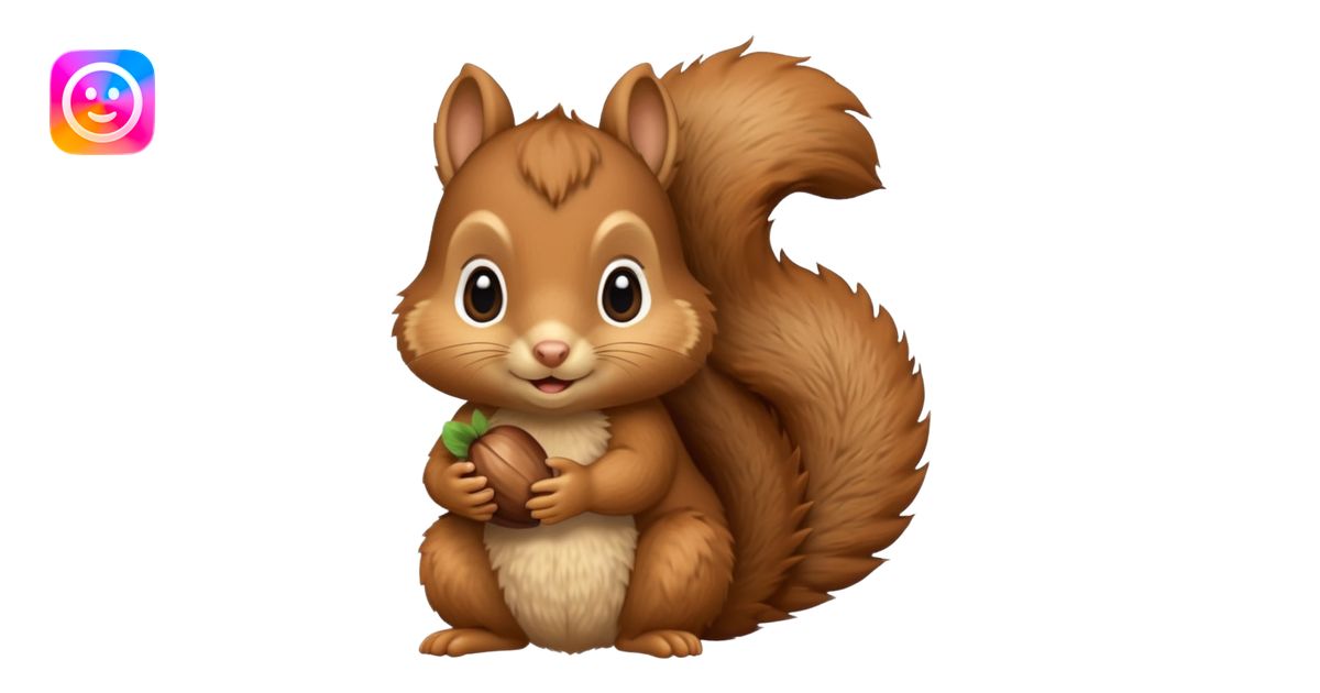 baby squirrel hold a acorn emoji | AI Emoji Generator