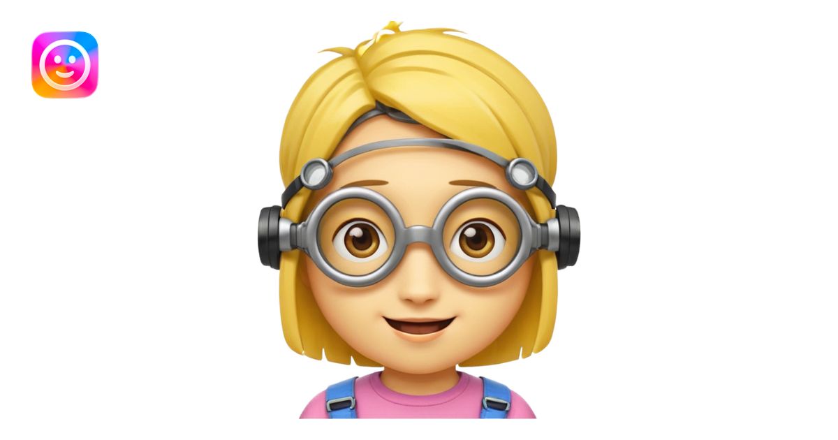 Minion emoji with a round head like normal emojis and a smurk like this ...