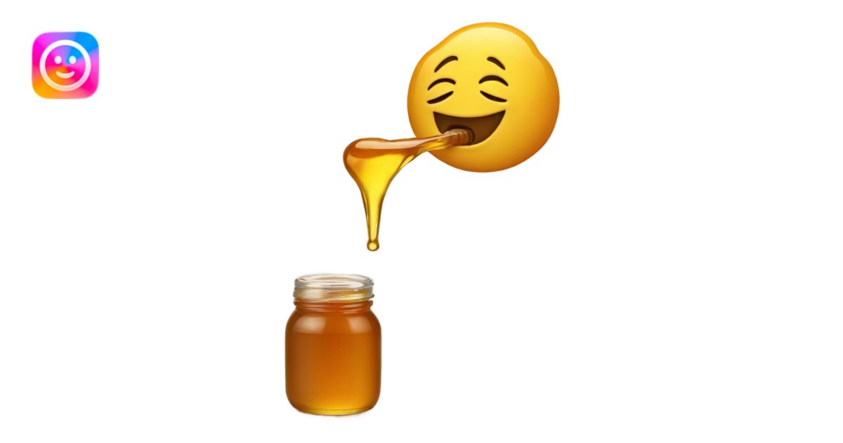 Smiling emoji with honey coming out of its mouth emoji | AI Emoji Generator