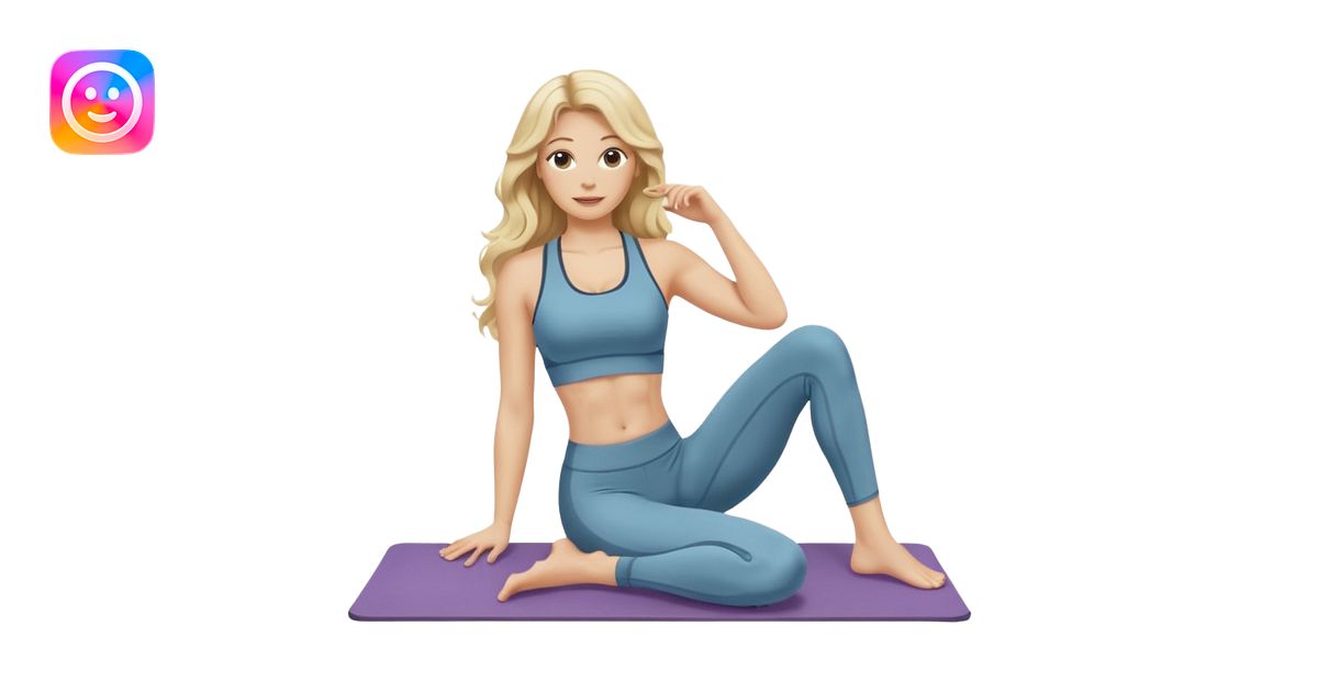 realistic blonde long wavy hair scandi pilates princess emoji | AI ...
