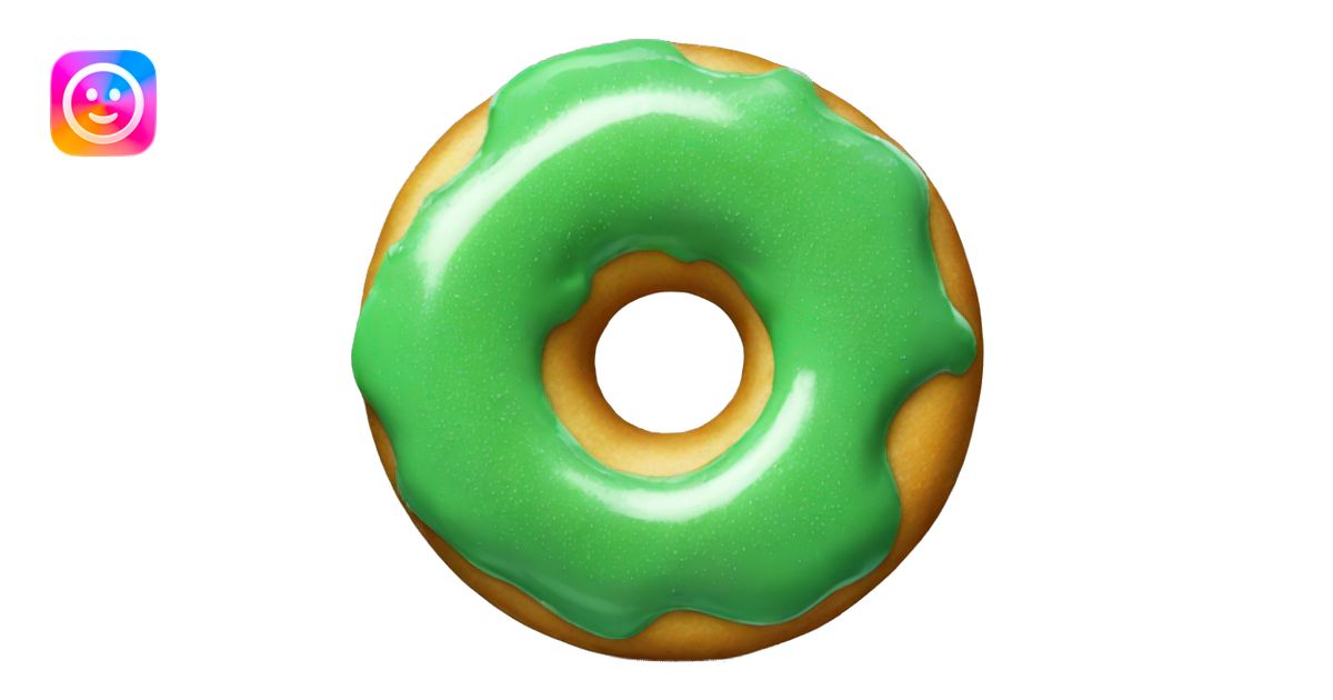 doughnut with green glaze emoji | AI Emoji Generator