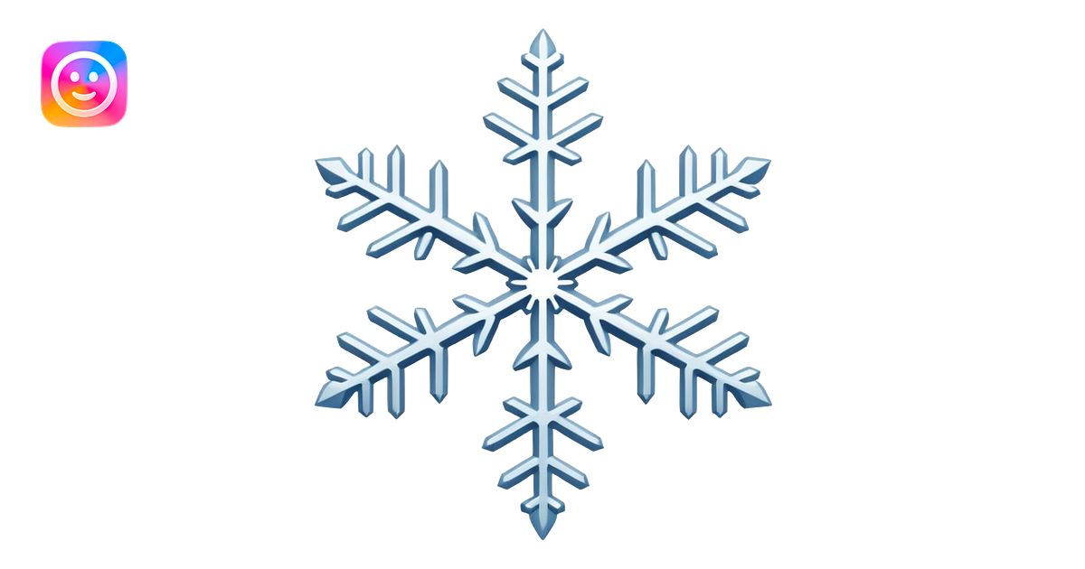 Snowflake Pattern emoji | AI Emoji Generator