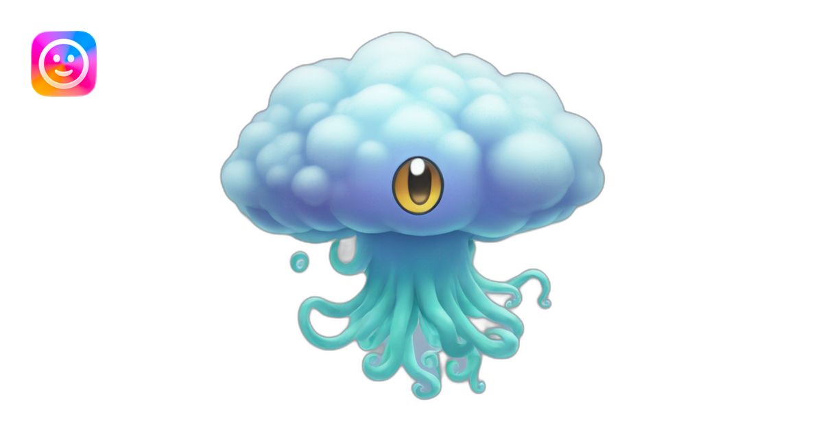 A Pokémon that resembles a spectral cloud with flying tentacles emoji ...