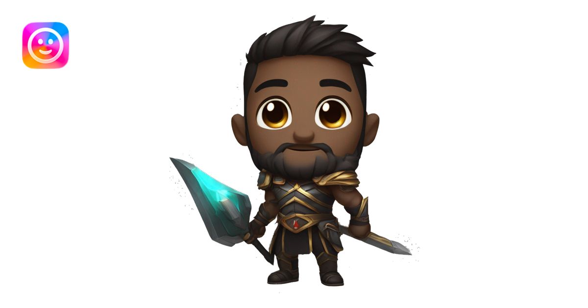 darius from league of legends, chibi, emoji | AI Emoji Generator