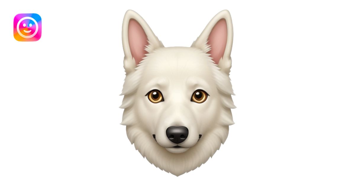 White belgian Shepard bong emoji | AI Emoji Generator