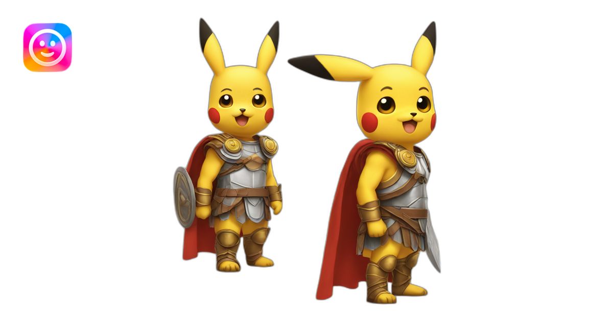 Roman Pikachu Centurion emoji | AI Emoji Generator