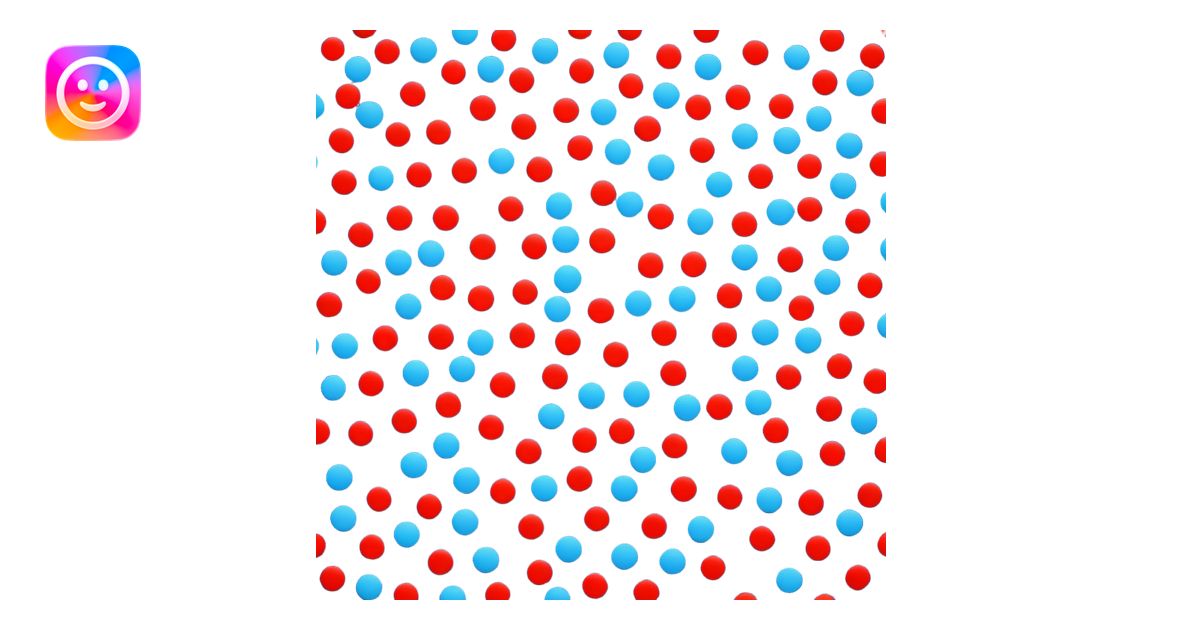 Red and blue small dots emoji | AI Emoji Generator