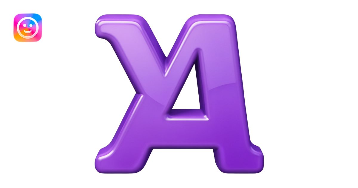 purple letter A emoji | AI Emoji Generator