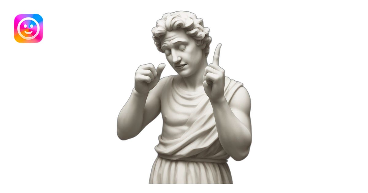 italian statue doing pinched fingers italian gesture emoji | AI Emoji ...