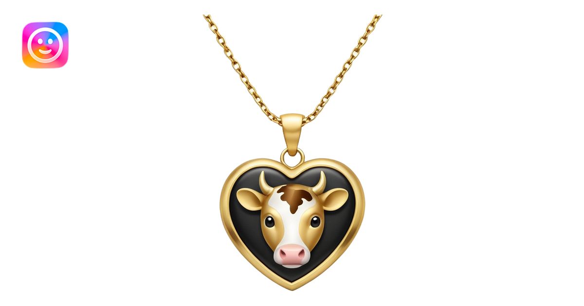 i need combination of this two emojis for making a neckless ️🐮 emoji ...
