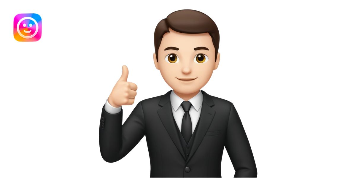 boss on a phone call, giving a thumbs up emoji | AI Emoji Generator