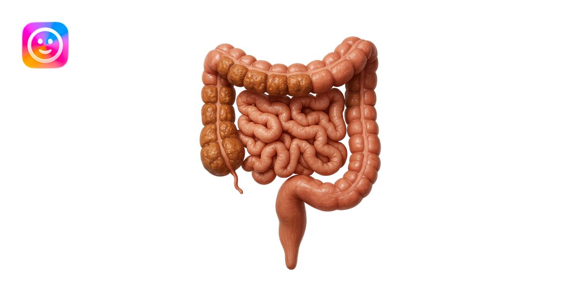 intestino umano anatomico realistico con feci spezzettate ...